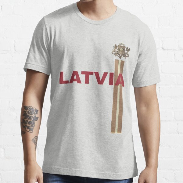 "Latvia Vintage Effect Fan Jersey Latvian Deluxe" T-shirt for Sale by ...