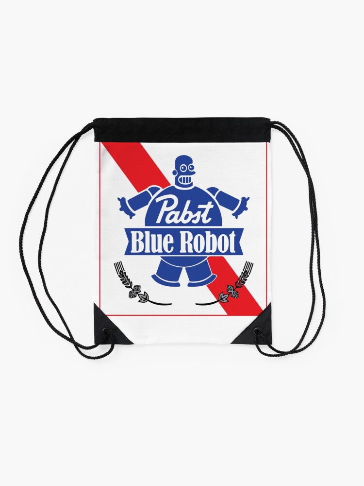 "Pabst Blue Robot" Drawstring Bag for Sale by RaddSurfer | Redbubble