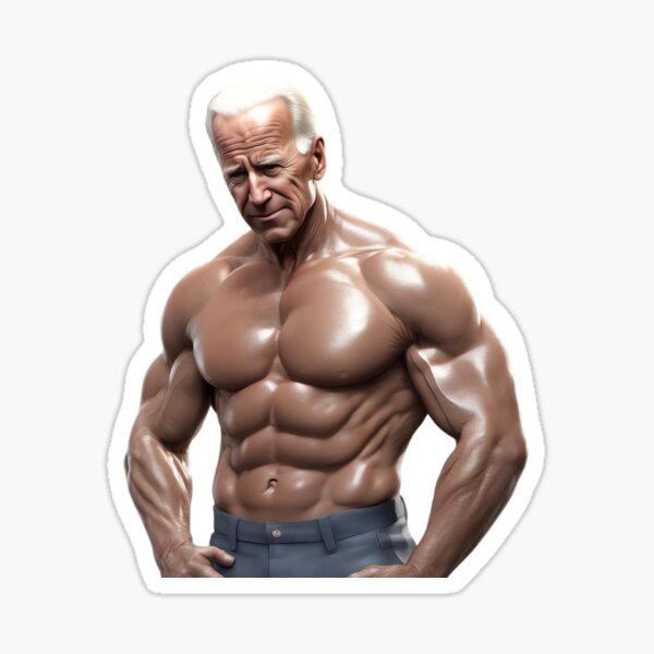 "Joe Biden Sticker Funny Stickers Muscular Biden Beefy Athletic ...