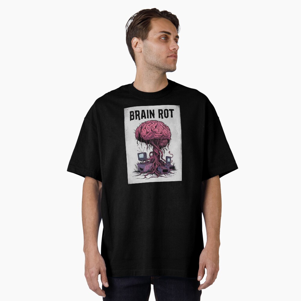 "growing brain rot" Sticker for Sale by digilabs | Redbubble