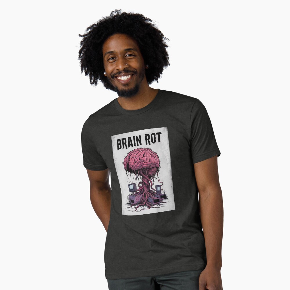 "growing brain rot" Sticker for Sale by digilabs | Redbubble