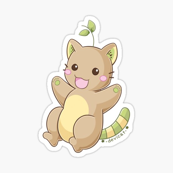 "Kiwi Cat • 2024" Sticker for Sale by Devi Cat | Redbubble