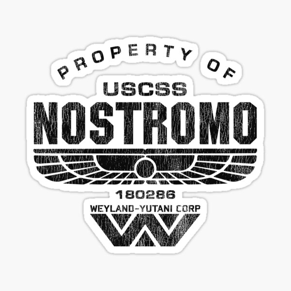 "Property of USCSS Nostromo Lts Worn" Sticker for Sale by alhern67 ...