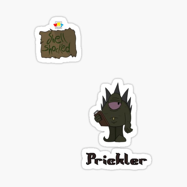 "Prickler (Shell Shocked)" Sticker for Sale by WMTMedia | Redbubble