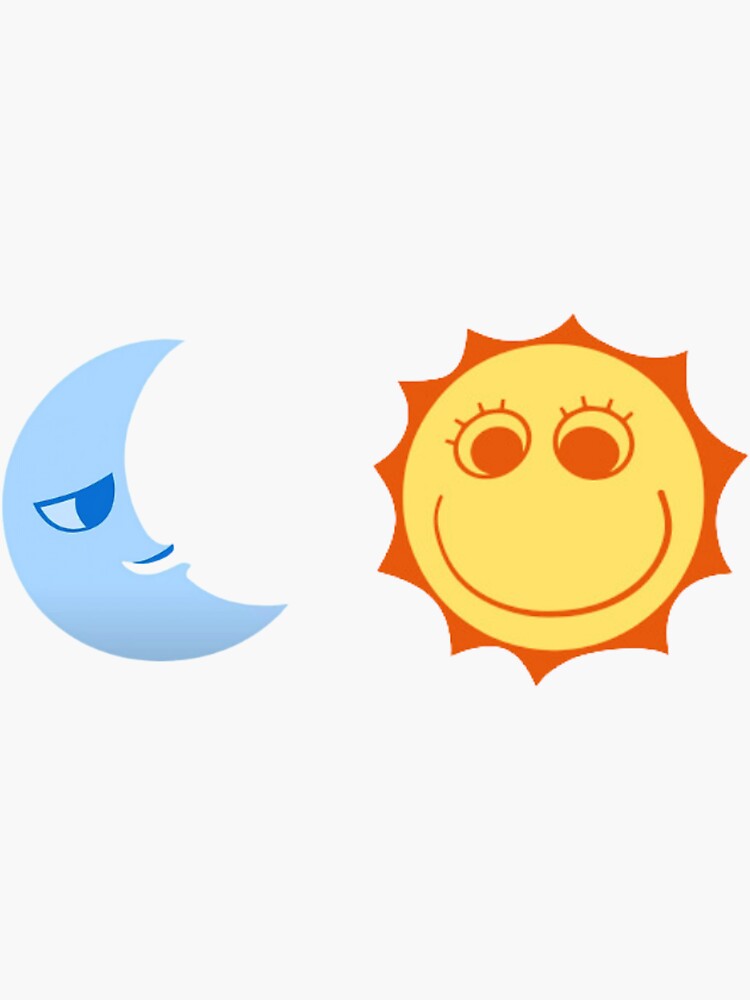 "TADC: Moon and Sun" Sticker for Sale by EmberlyDawn | Redbubble