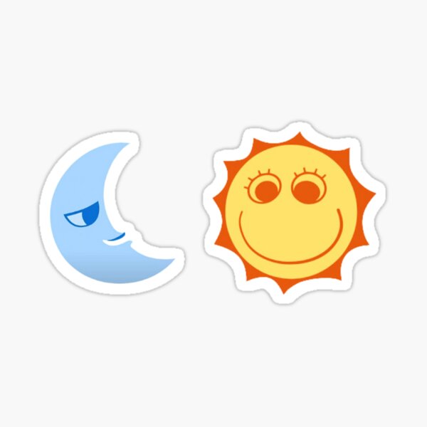"TADC: Moon and Sun" Sticker for Sale by EmberlyDawn | Redbubble