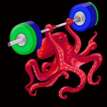 "Octo Oly Lift" Sticker for Sale by NollagArtGall | Redbubble