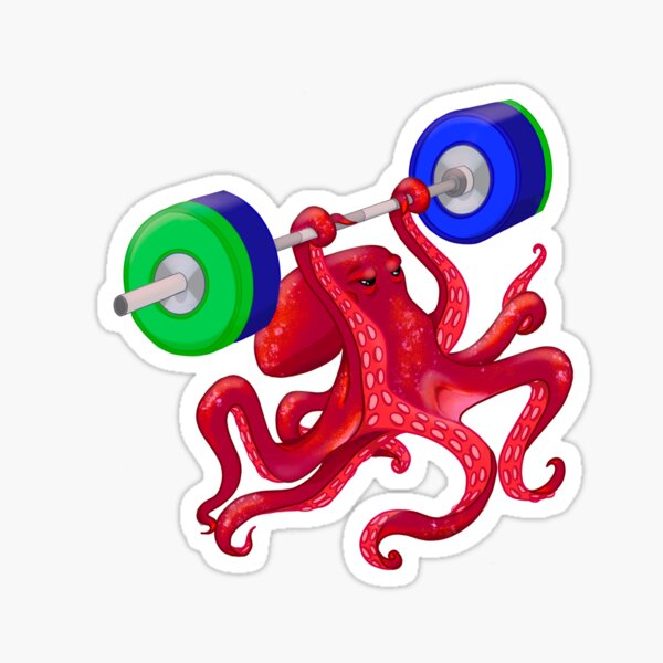 "Octo Oly Lift" Sticker for Sale by NollagArtGall | Redbubble