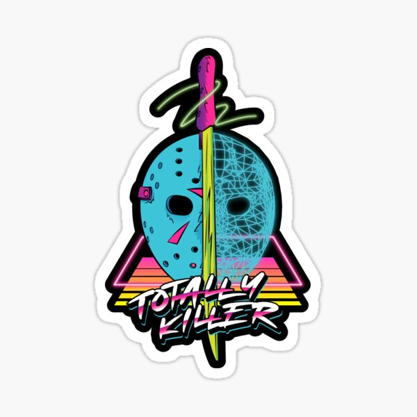 "80s Retrowave Totally Killer Friday Slasher" Sticker for Sale by ...
