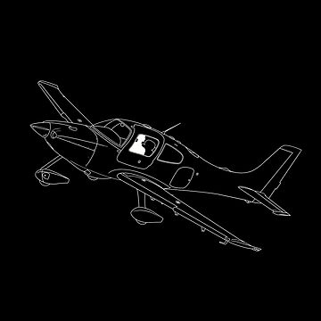 "Cirrus SR22 Aircraft Illustration " Sticker for Sale by skye-studio ...