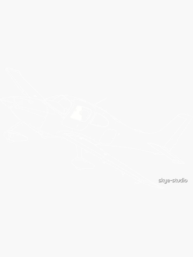 "Cirrus SR22 Aircraft Illustration " Sticker for Sale by skye-studio ...