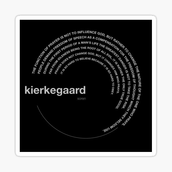 "Soren Kierkegaard famous quotes poster [silver]" Sticker for Sale by ...