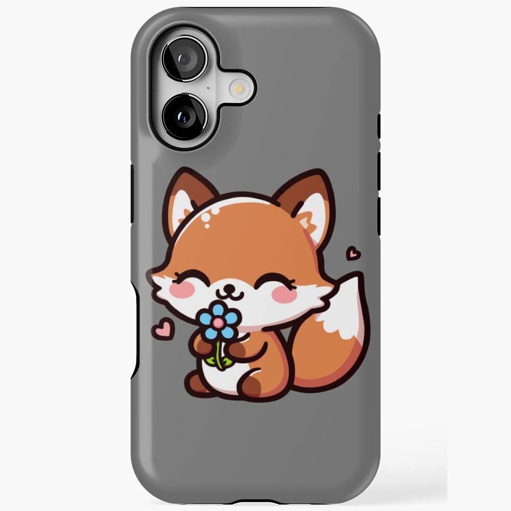 "Fox with flower" Sticker for Sale by Delidream | Redbubble