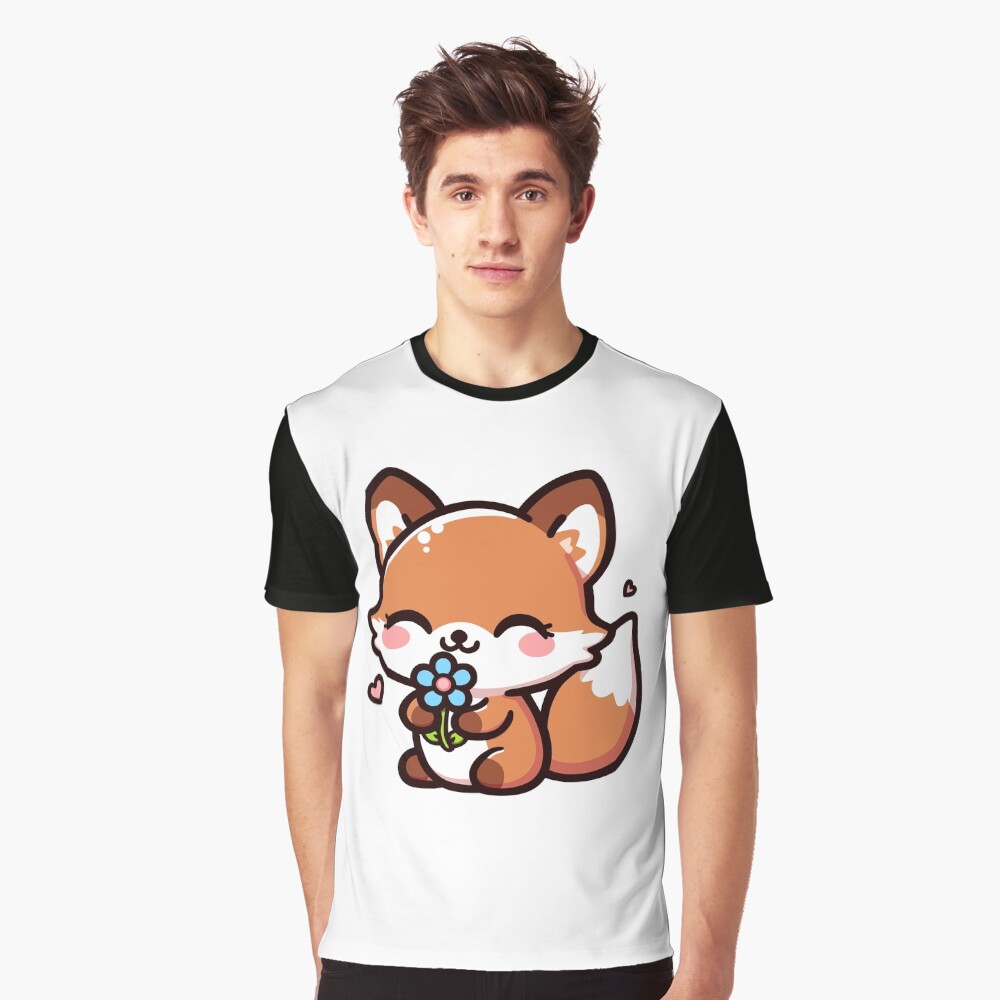 "Fox with flower" Sticker for Sale by Delidream | Redbubble