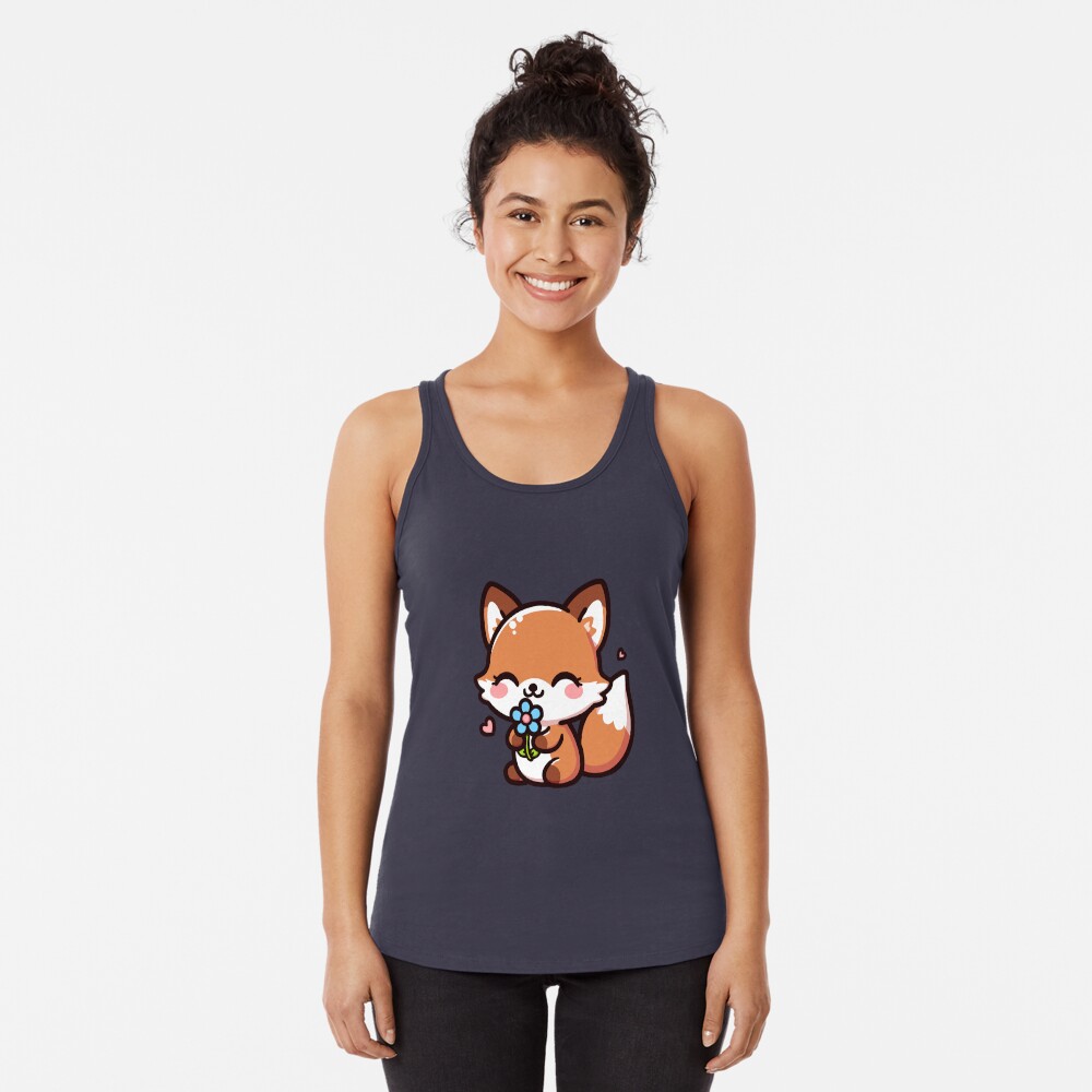 "Fox with flower" Sticker for Sale by Delidream | Redbubble