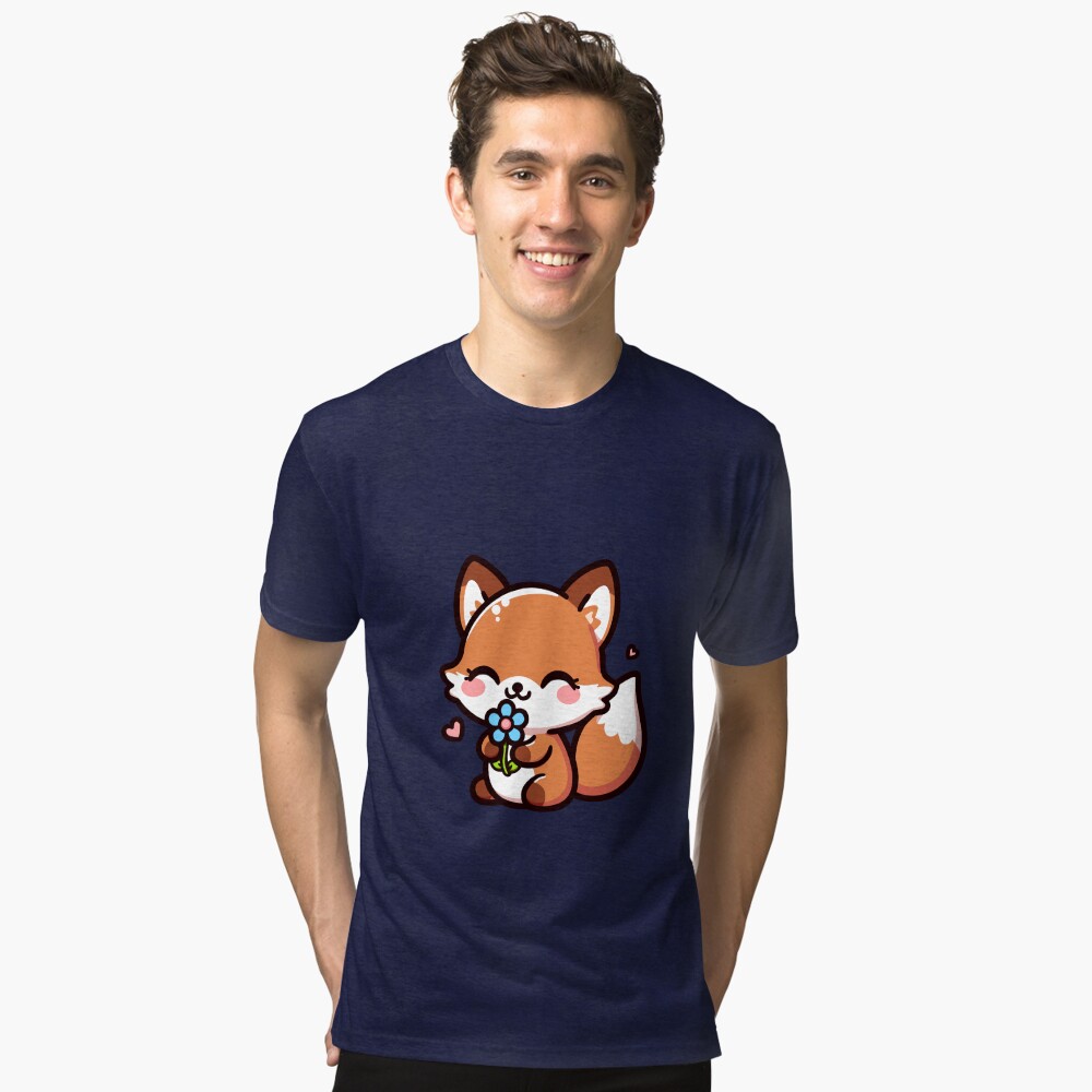 "Fox with flower" Sticker for Sale by Delidream | Redbubble