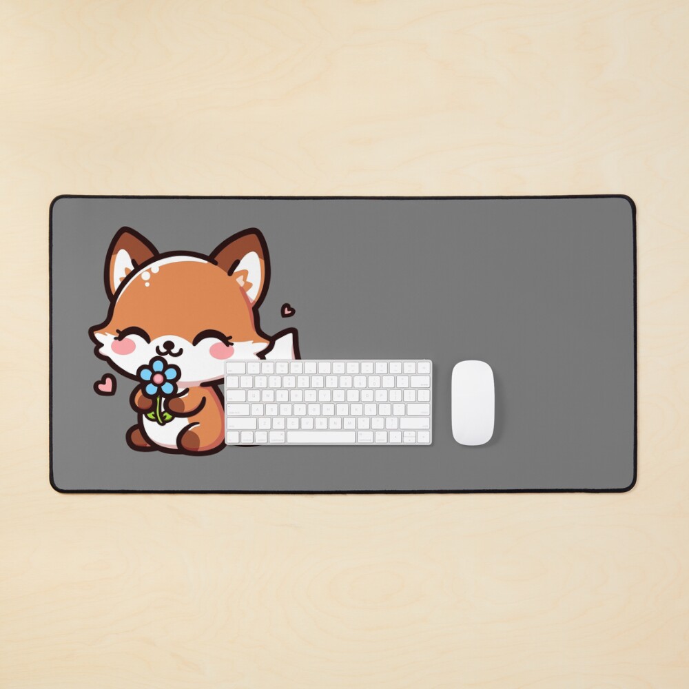 "Fox with flower" Sticker for Sale by Delidream | Redbubble