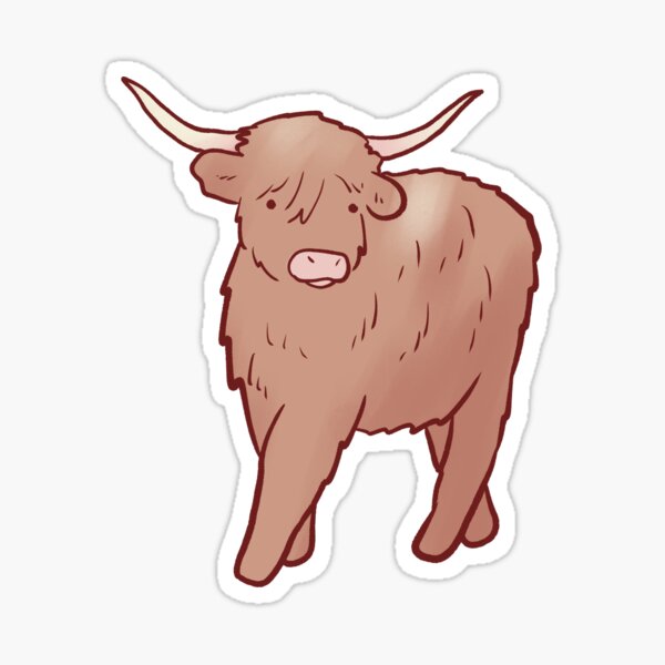"Cute Yak drawing " Sticker for Sale by Mayarart | Redbubble