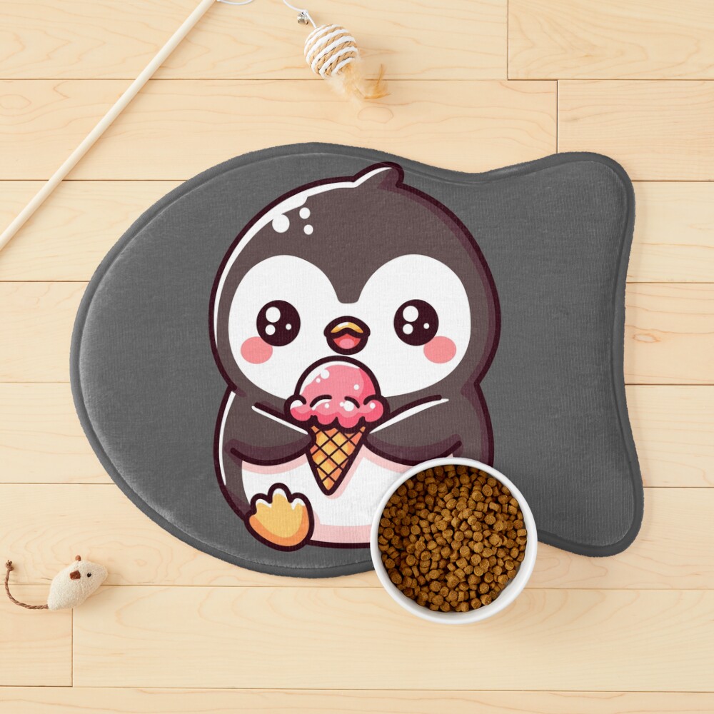 "Penguin with ice cream" Sticker for Sale by Delidream | Redbubble