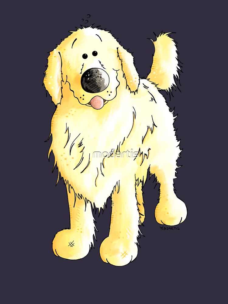 "Happy Golden Retriever Cartoon" T-shirt for Sale by modartis ...