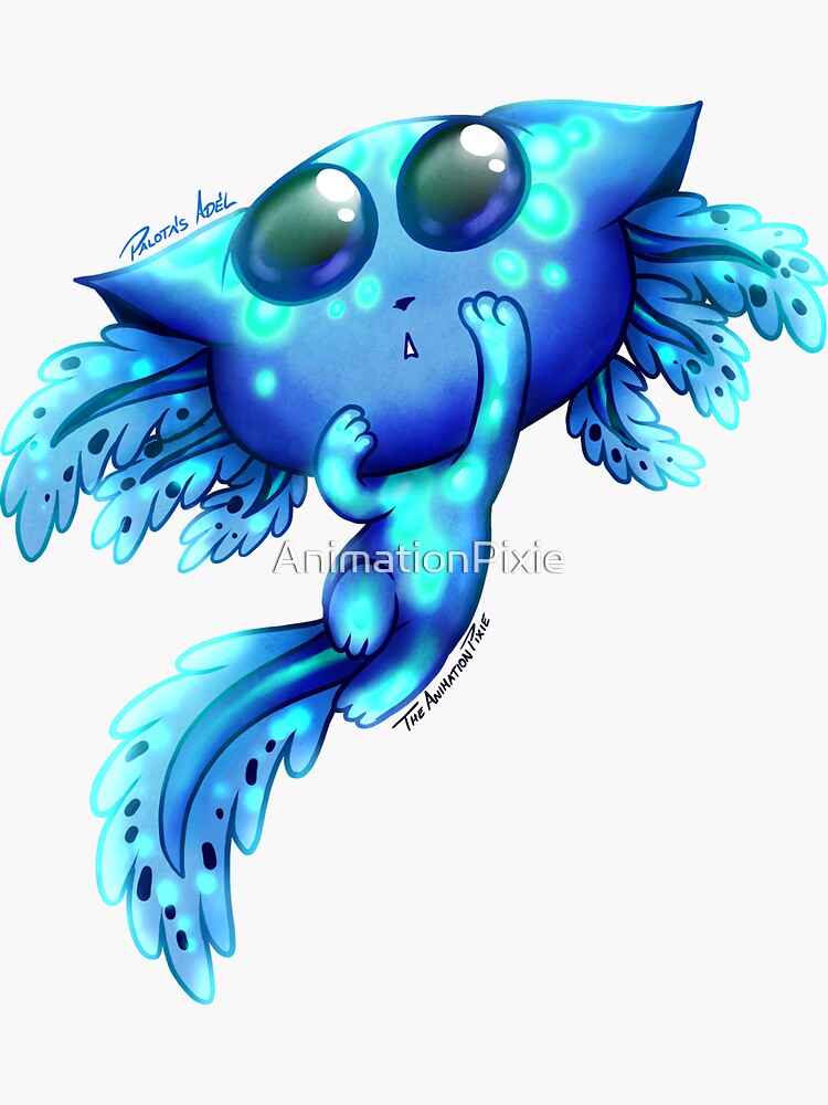 "GFP Axolocat" Sticker for Sale by AnimationPixie | Redbubble