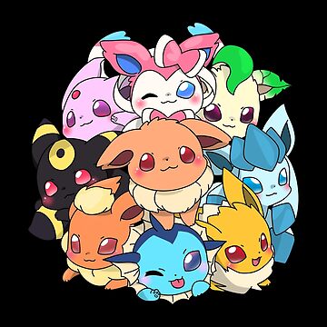 "Chibi eeveelutions " Sticker for Sale by ScarletVault | Redbubble