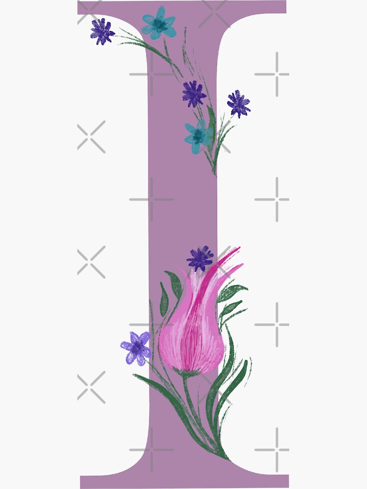 "Letter I" Sticker for Sale by TraceyAyre | Redbubble