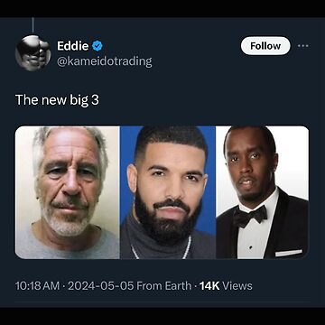 "the new big three drake diss track meme 2024" Sticker for Sale by ...