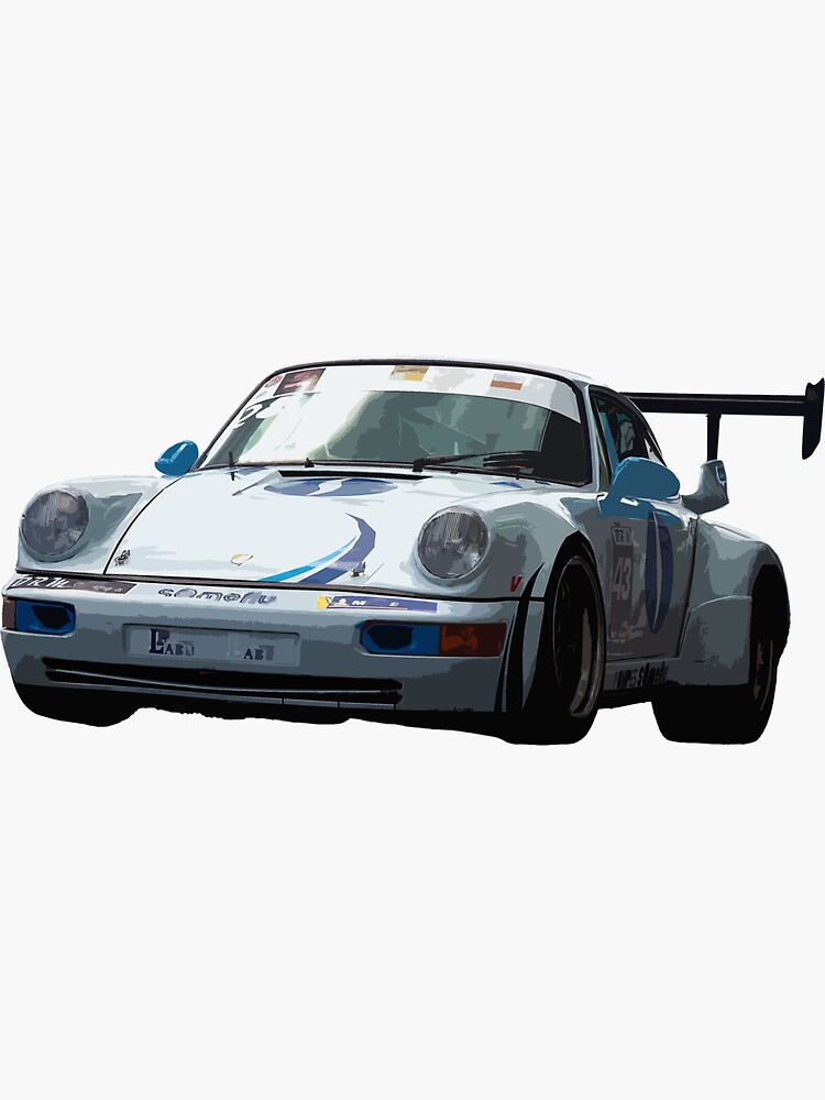 "1990 964 RSR" Sticker by BKRacing | Redbubble