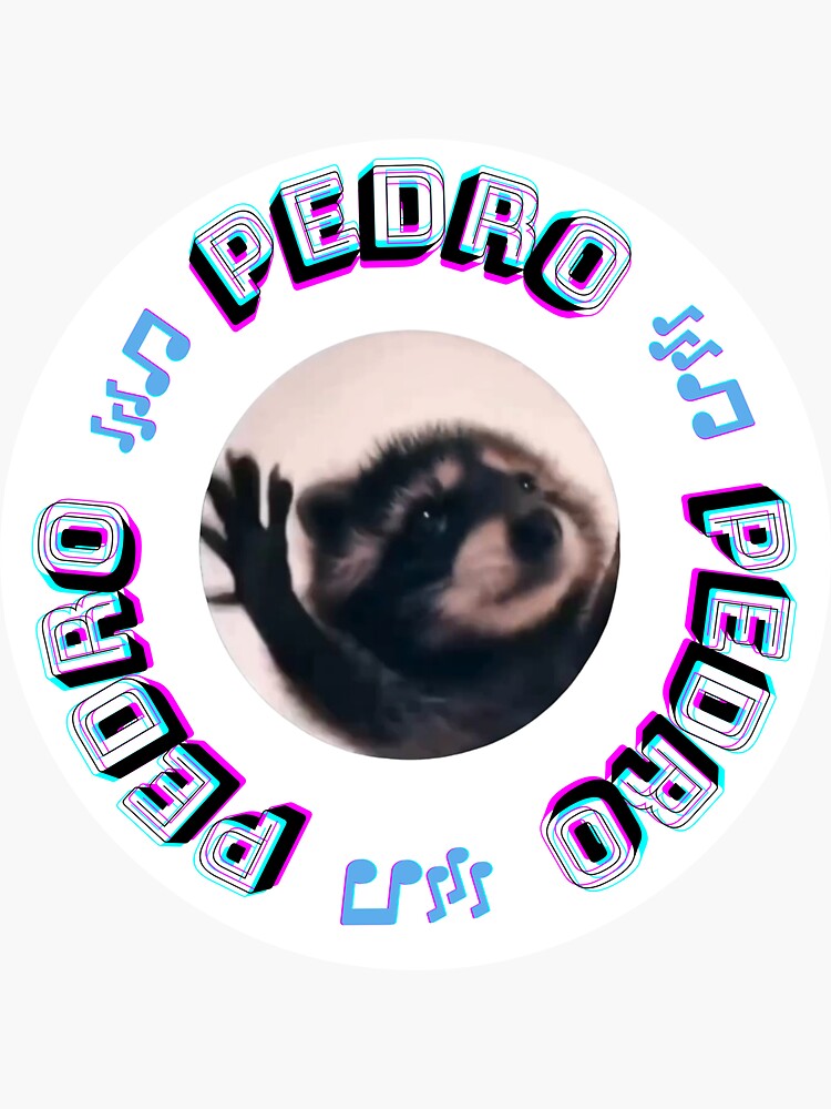 "Pedro Pedro Pedro Pedro Pe The EDM Dancing Raccoon Meme" Sticker for ...
