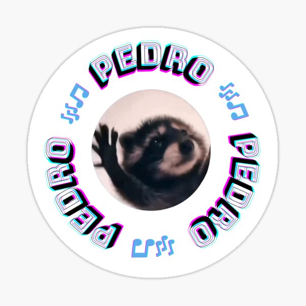 "Pedro Pedro Pedro Pedro Pe The EDM Dancing Raccoon Meme" Sticker for ...