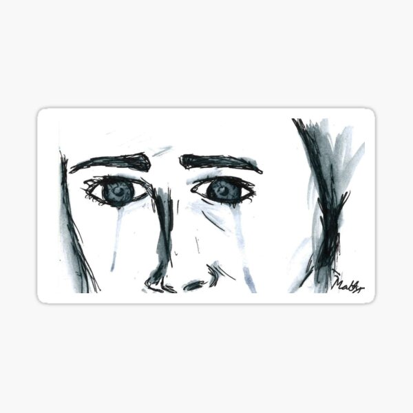 "Watercolor Crying Eyes" Sticker by azurasultofart | Redbubble