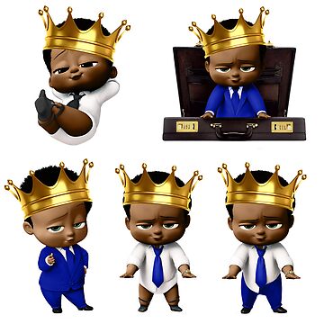 "Boss Baby Boy with Crown, African American Boy Todler, Birthday Boy ...