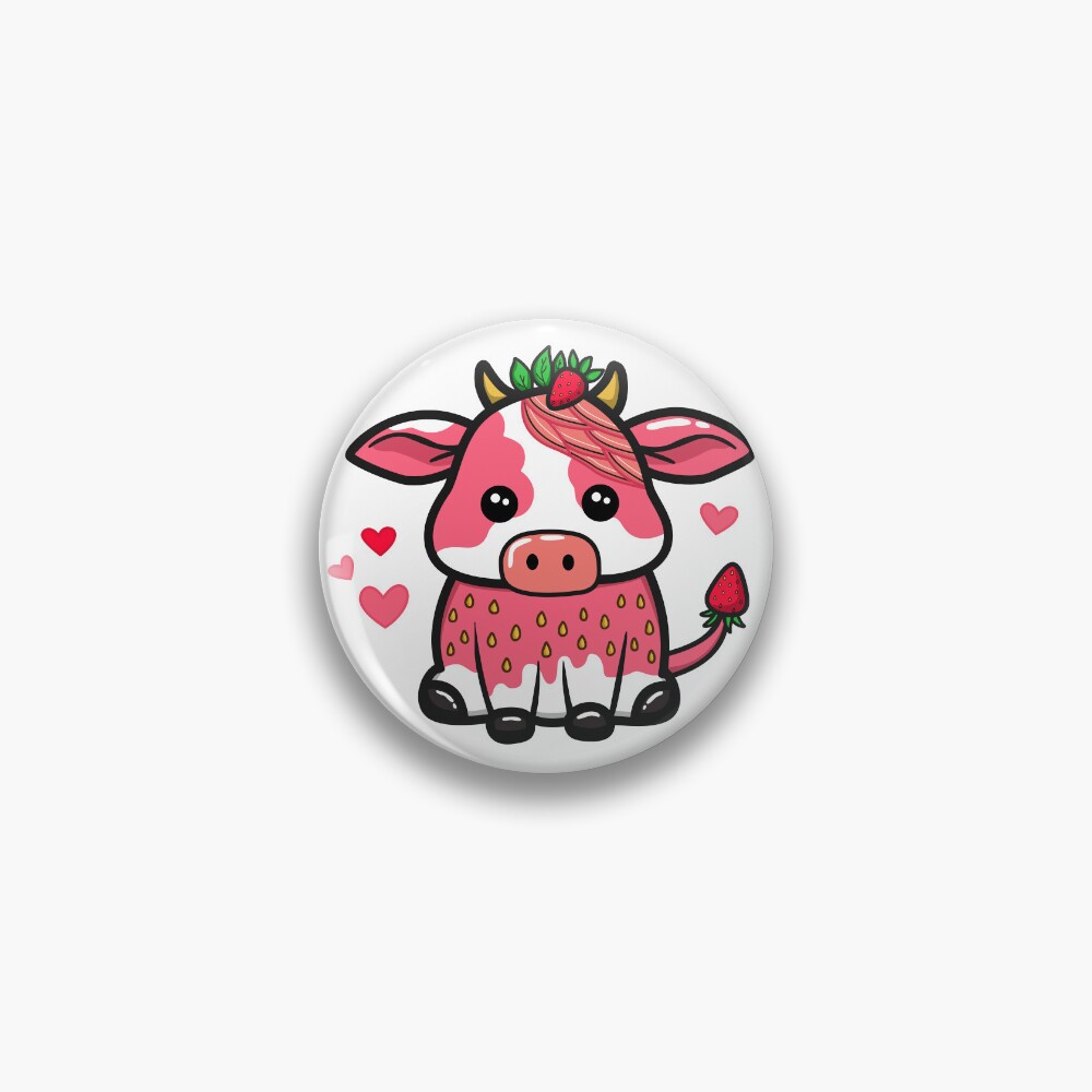 "Strawberry Cow" Sticker for Sale by Delidream | Redbubble