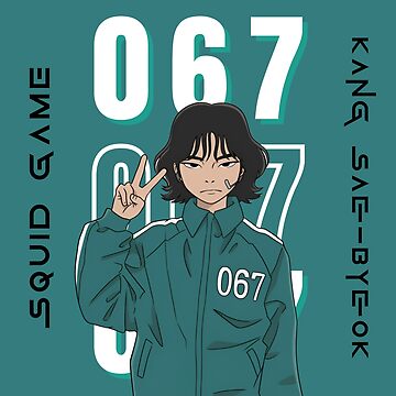 "Squid Game - Player 067 Kang Sae-byeok" Sticker for Sale by Trendjoy ...