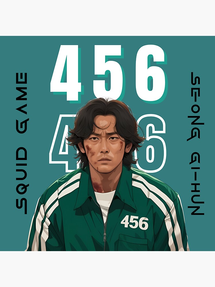"Squid Game - Player 456 Seong Gi-hun" Sticker for Sale by Trendjoy ...