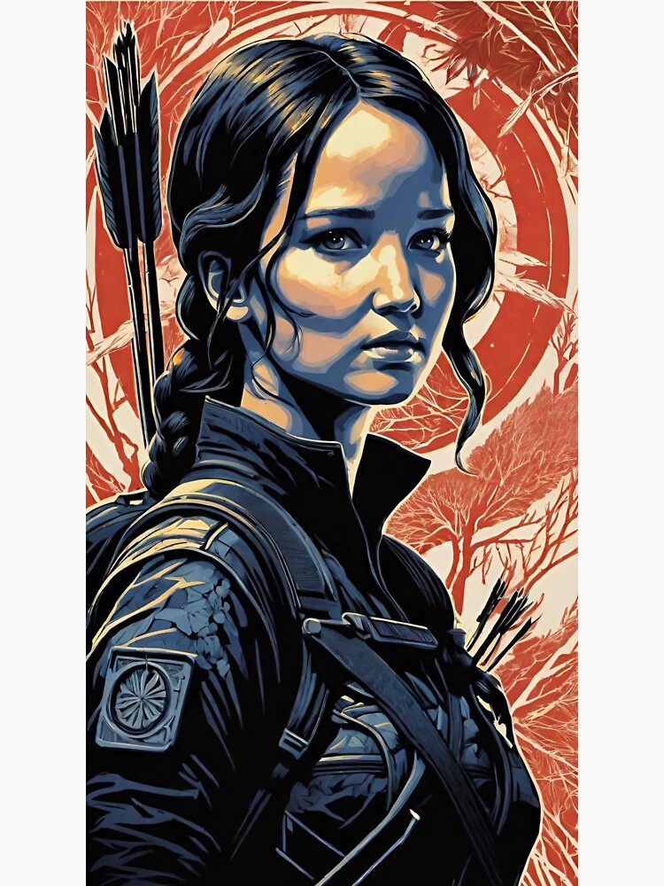 "Katniss Hunger Games Profile" Sticker for Sale by HopeW123 | Redbubble