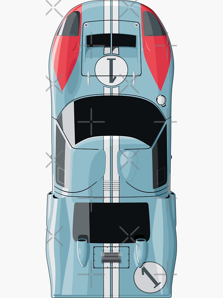"GT40 MK2 - vector drawing" Sticker by yohannlp | Redbubble