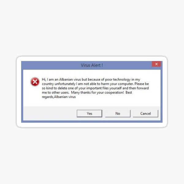 "Albanian Virus" Sticker for Sale by bubo-tech | Redbubble