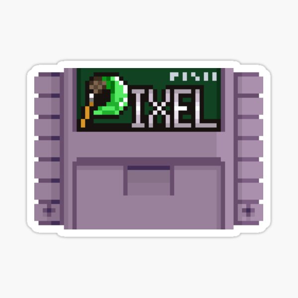 "Pixel Art Cartridge" Sticker for Sale by PixelCarvel | Redbubble