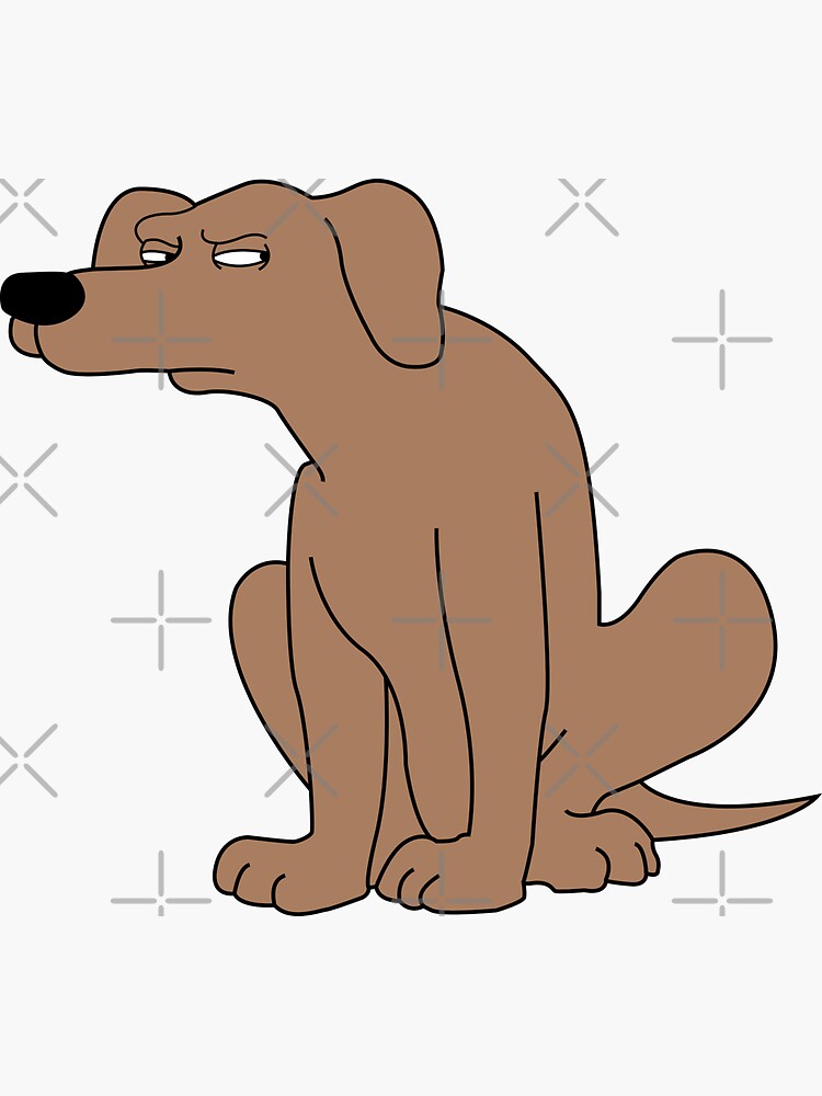 "Suspicious Dog" Sticker for Sale by GraphicBazaar | Redbubble