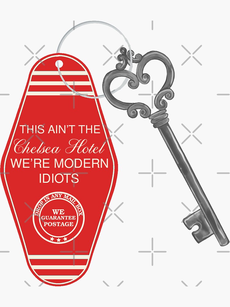 "Chelsea Hotel Key" Sticker for Sale by Allyson Hibbard | Redbubble