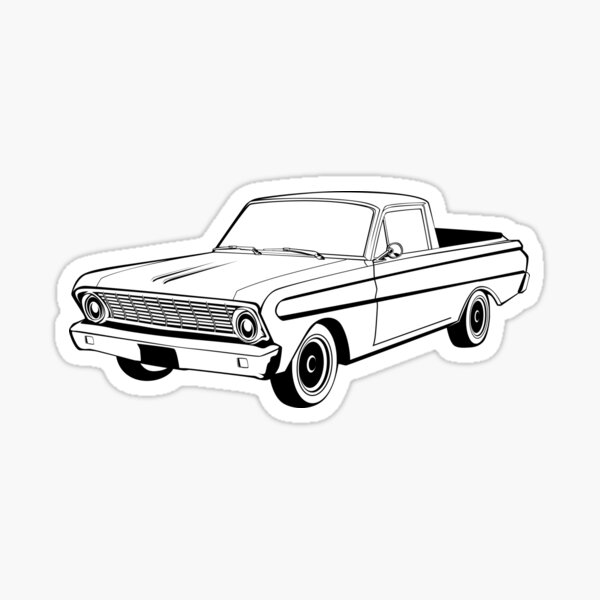 "1964-65 Ford Ranchero Truck Mens T-Shirt" Sticker for Sale by ...