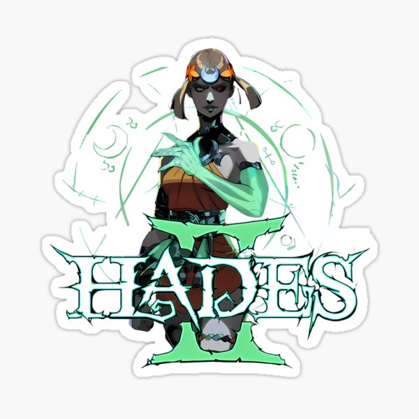 "hades ii logo with melinoe" Sticker for Sale by cranjuicemylove ...