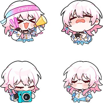 "March 7th 3rd Honkai Star Rail Chibi Stickers Set" Sticker for Sale by ...