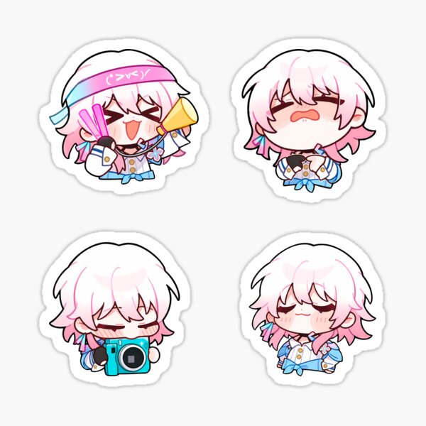 "March 7th 3rd Honkai Star Rail Chibi Stickers Set" Sticker for Sale by ...