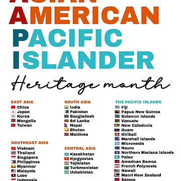 "AAPI Flags Asian American and Pacific Islander Countries Heritage ...