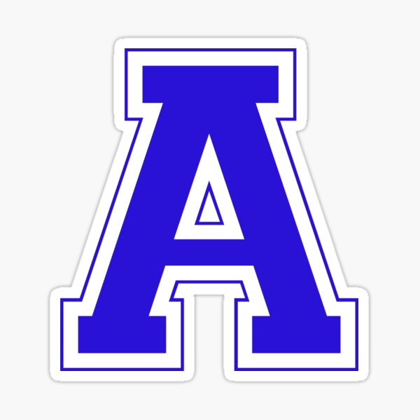 "Varsity Letter A" Sticker for Sale by rogue-design | Redbubble