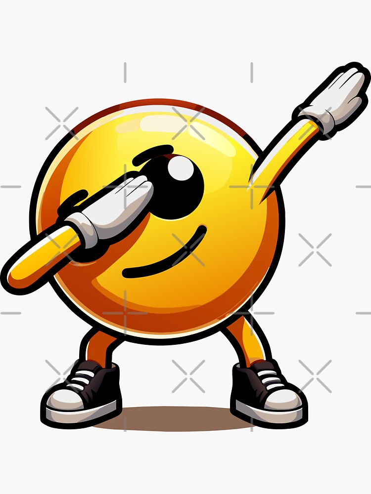"Dabbing Emoji" Sticker for Sale by Designowner | Redbubble