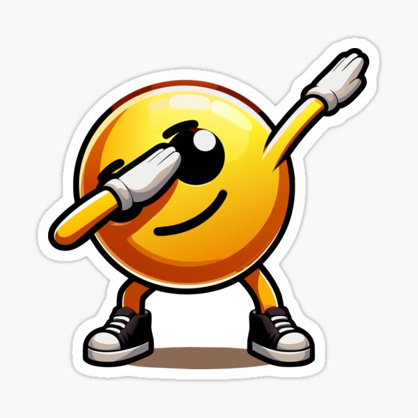 "Dabbing Emoji" Sticker for Sale by Designowner | Redbubble